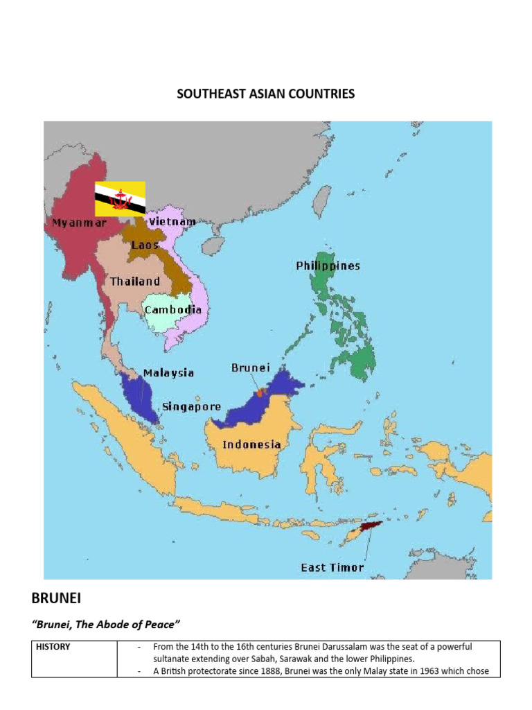 Southeast Asian Countries | PDF | Cambodia | Brunei