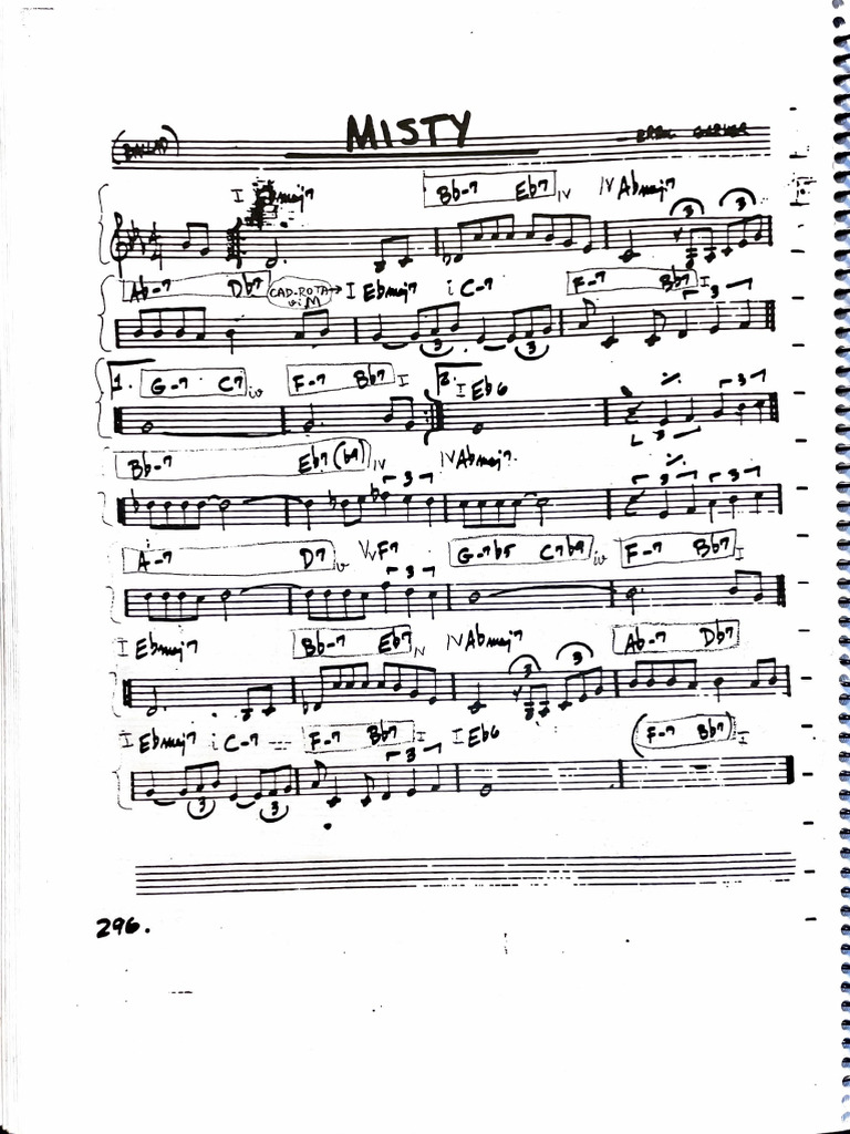 Partitura Misty | PDF