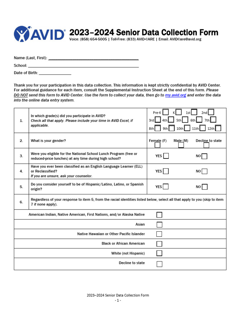 Kami Export - Angel Rodriguez - Senior Data Collection Form | PDF ...