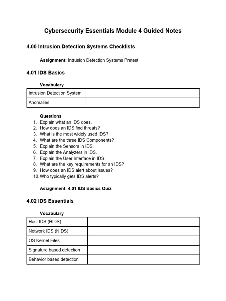 Module 4 Guided Notes | PDF | Security | Computer Security