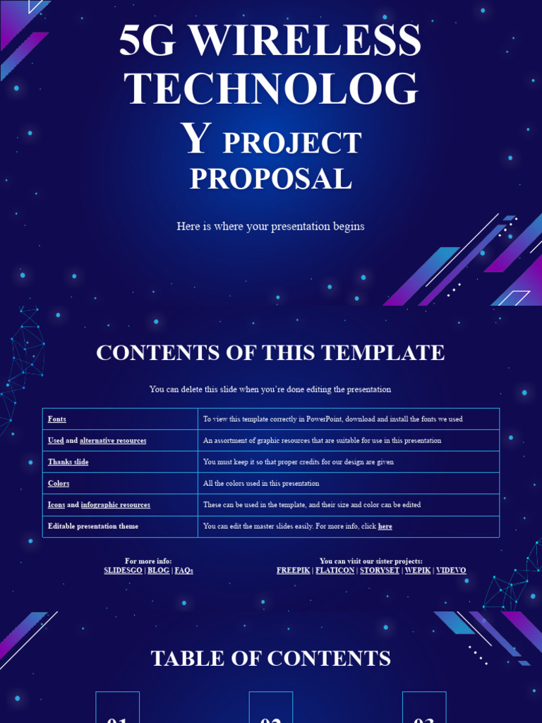 5G Wireless Technology Project Proposal by Slidesgo | PDF | Expense ...