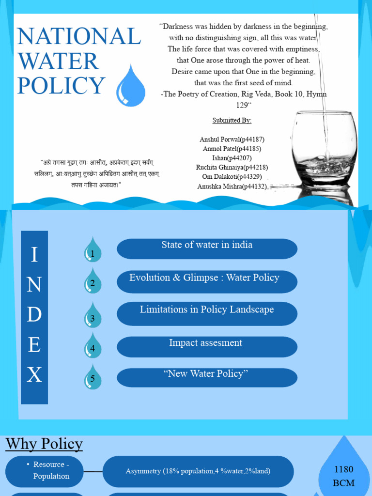 National Water Policy | PDF | Policy | Water Resources