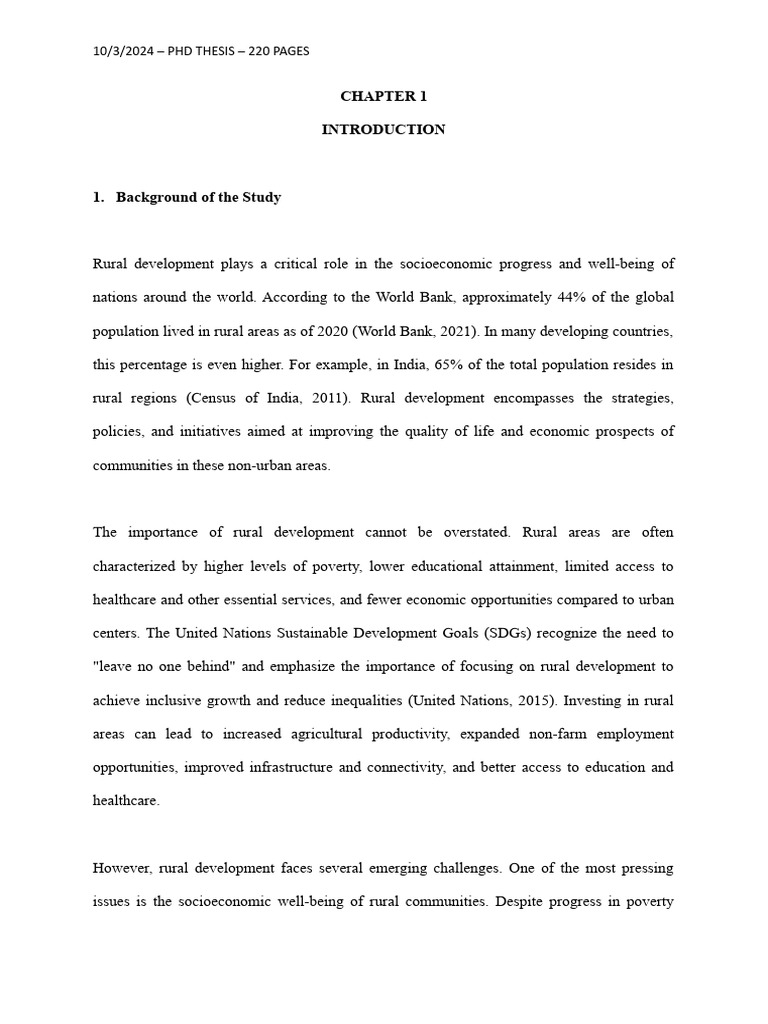 DTK Ali PHD Chap1 | PDF | Cost Of Living | Poverty