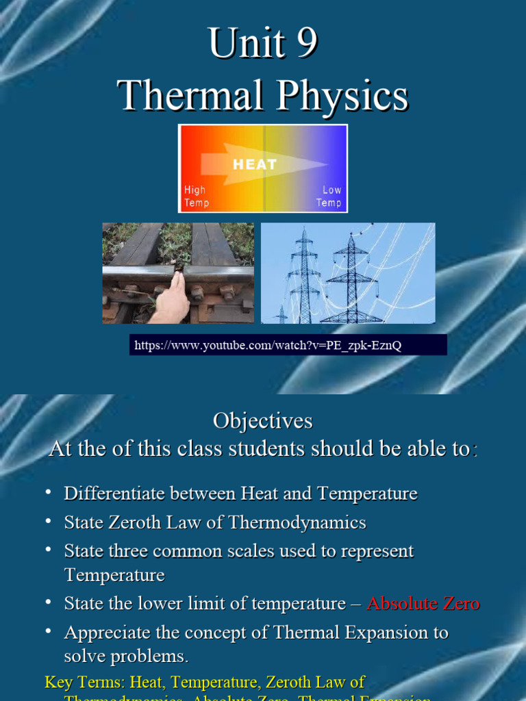 Unit 9 Thermal Physics | PDF | Temperature | Thermal Expansion