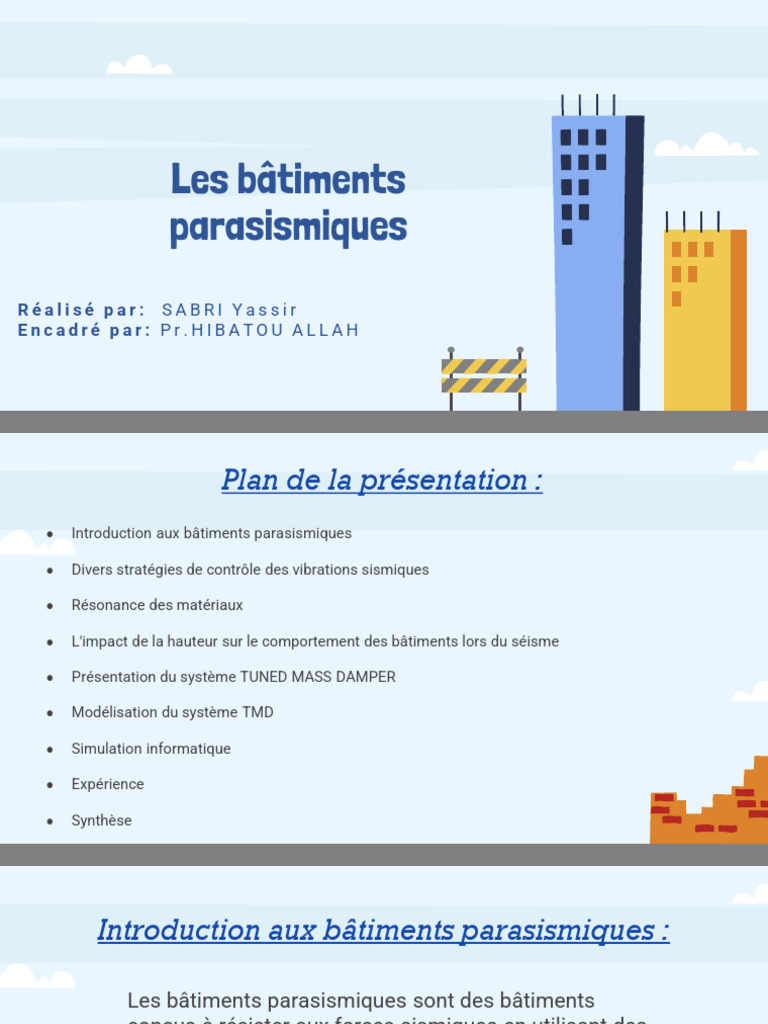 Bâtiments parasismiques et TMD | PDF | Résonance | Génie parasismique