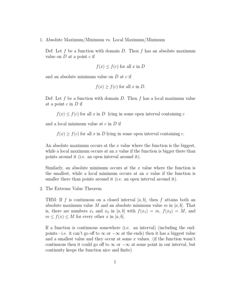 PieceWise Functions and Extremas | PDF | Derivative | Mathematical Logic