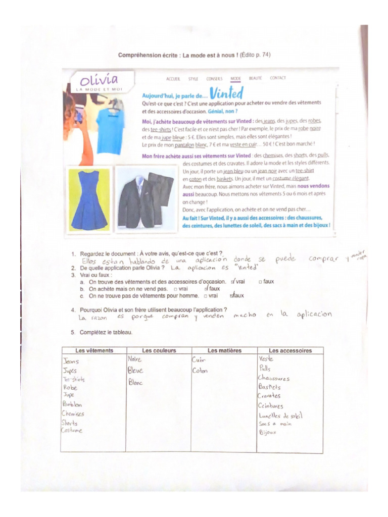 Compréhension Écrite La Mode - Eduardo Rodriguez | PDF