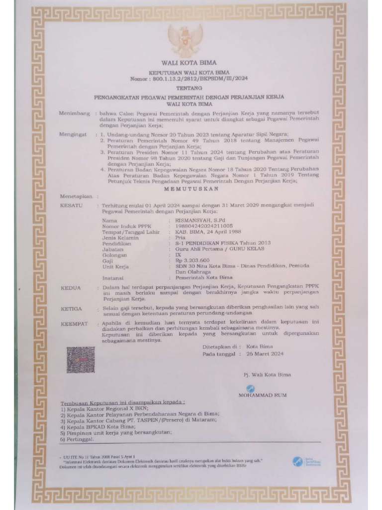 SK PPPK Dan Pembagian Tugas | PDF