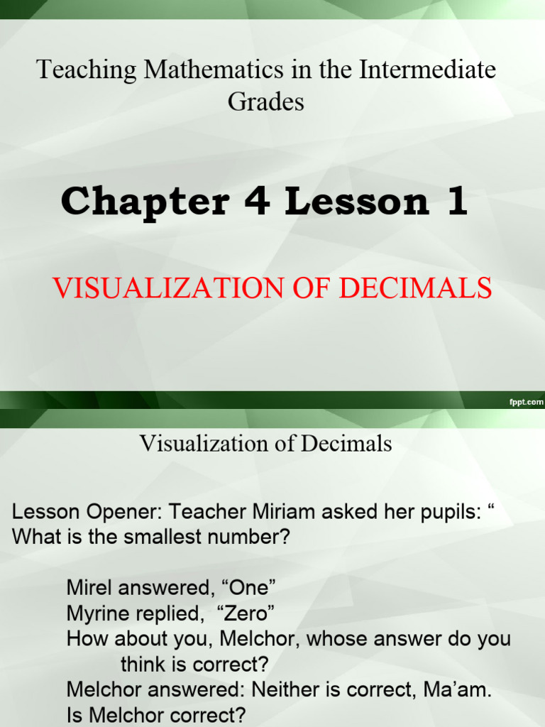 Chapter 4 Lessons 1 and 2 | PDF | Decimal | Numbers