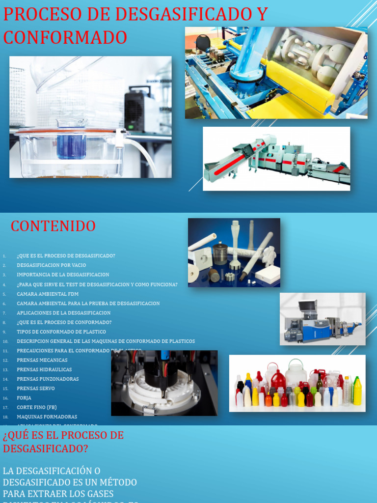 Proceso de Desgasificado y Conformado | PDF | Gases | Química Física