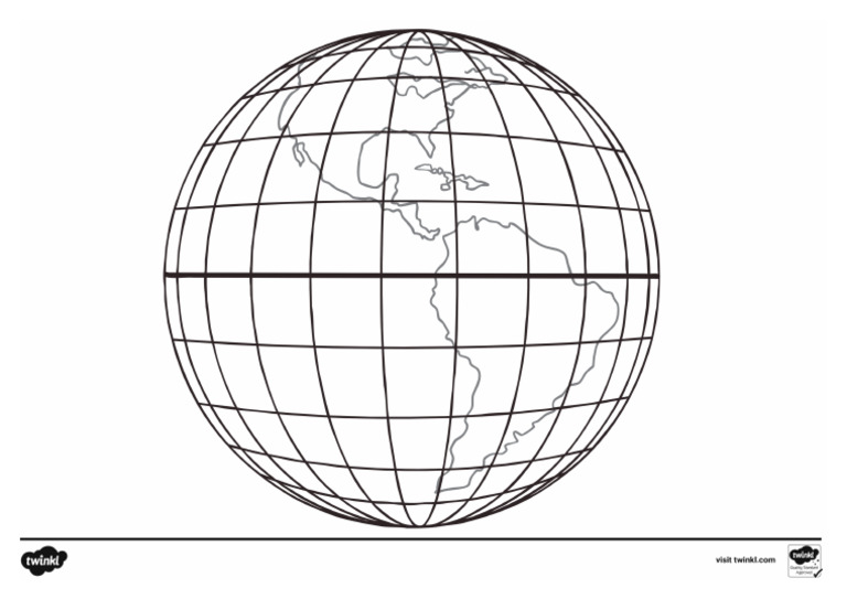 Hoja de Colorear Paralelos y Meridianos | PDF