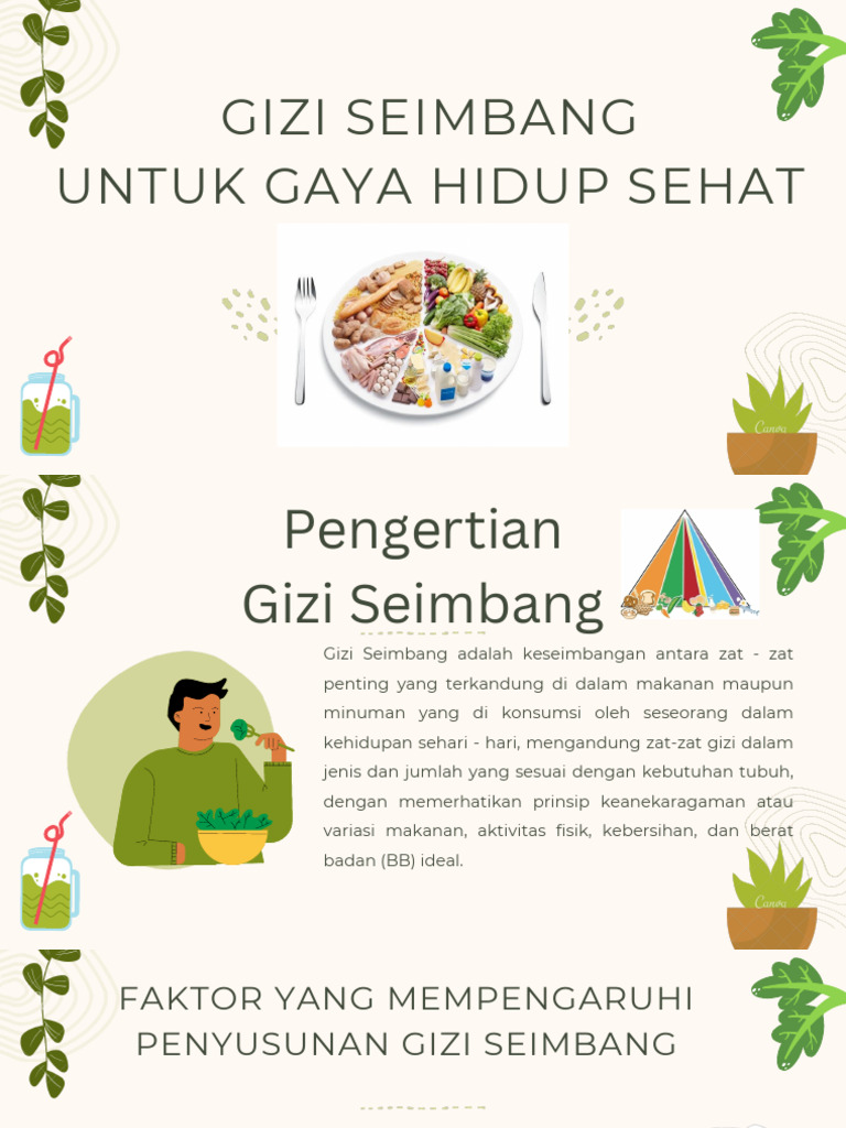 Gizi Seimbang untuk Hidup Sehat | PDF | Memasak, Makanan, & Anggur ...