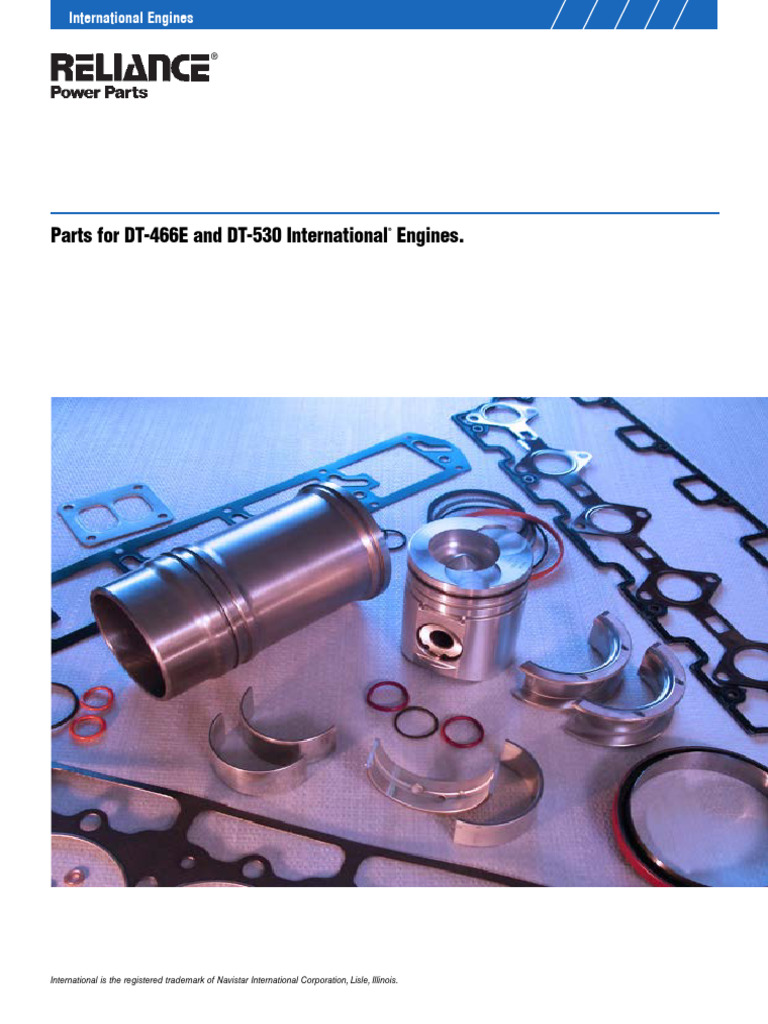 Parts For DT466E and DT530 International Engines | PDF | Piston ...