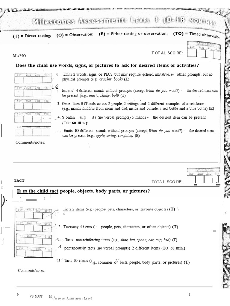 VB MAPP Protocol | PDF | Linguistics | Language Families
