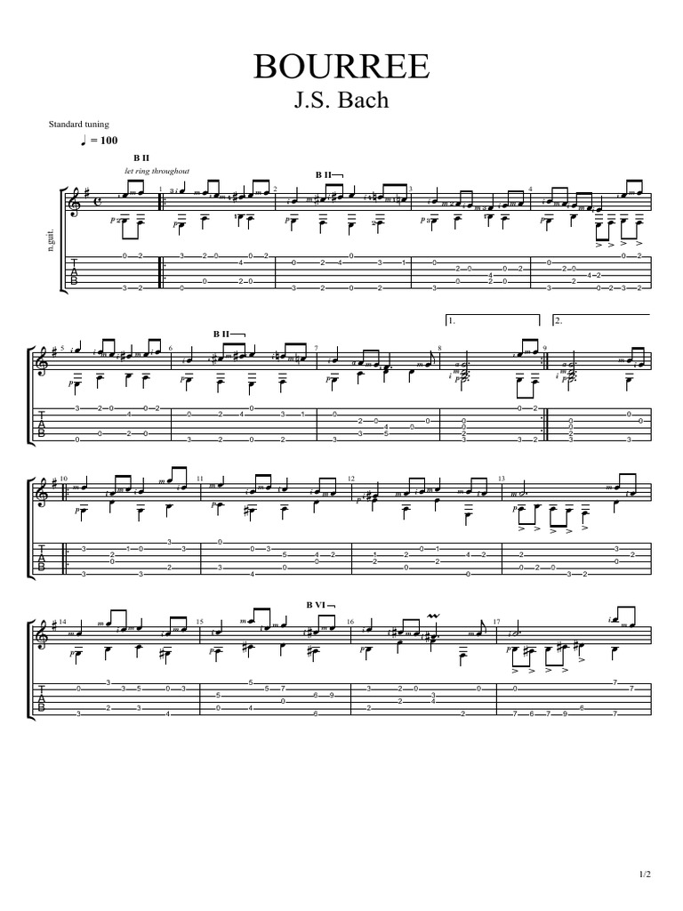 Bach - Bourree | PDF