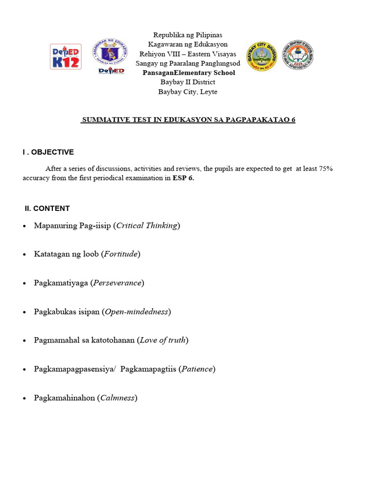 Pt_tos Esp 6 k to 12 | PDF