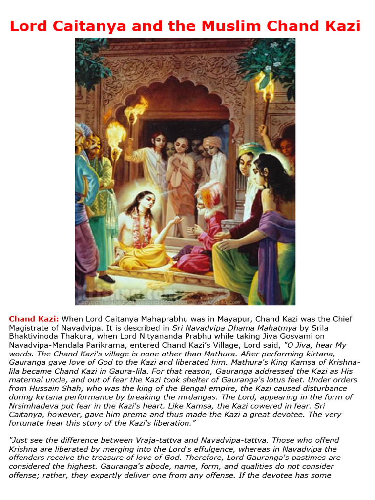 Lord Caitanya's Encounter with Chand Kazi | PDF | Vedas | Hindu Texts