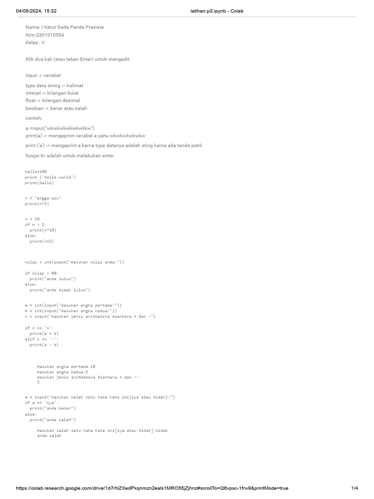 Latihan P3 Ipynb Colab Pdf