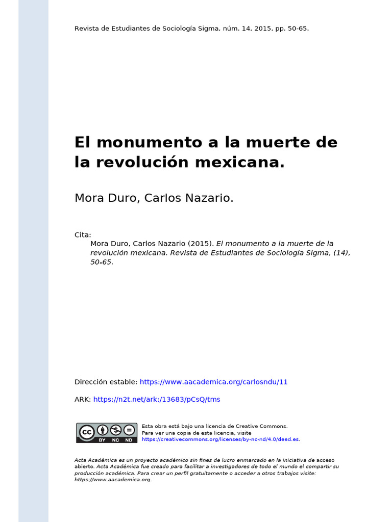 Mora Duro, Carlos Nazario (2015) - El Monumento A La Muerte de La ...