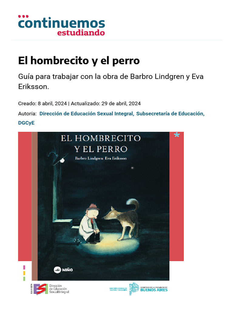 El Hombrecito y El Perro Continuemos Estudiando | PDF