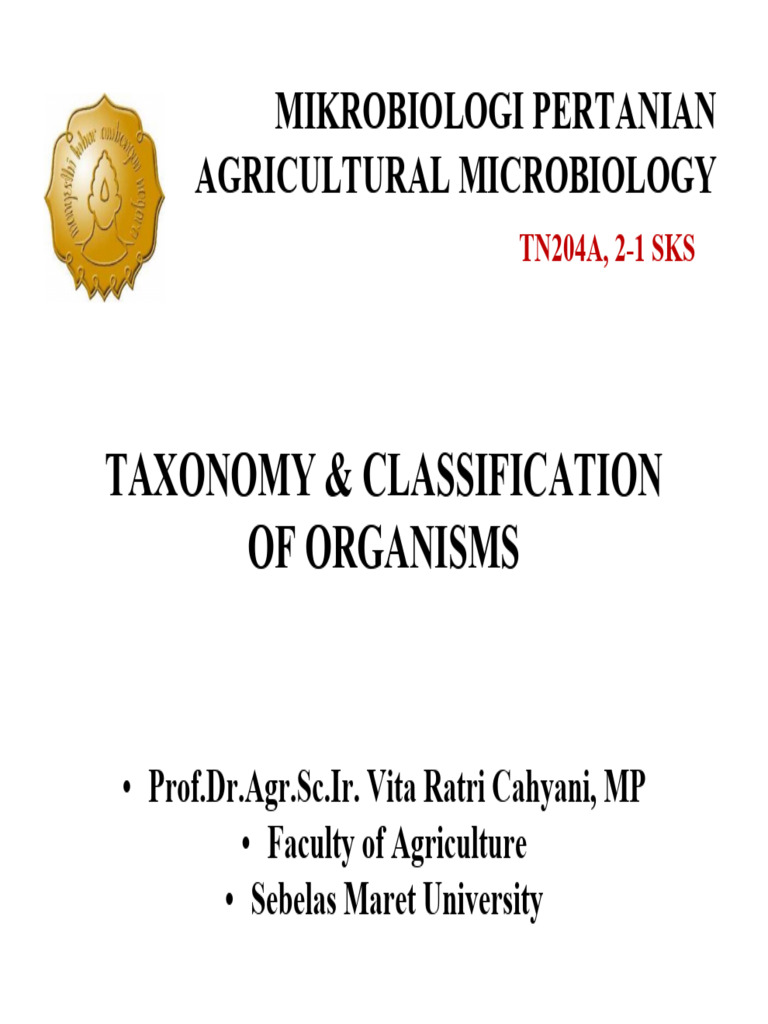 Kul III Taxonomy & Classification - VR Cahyani | PDF