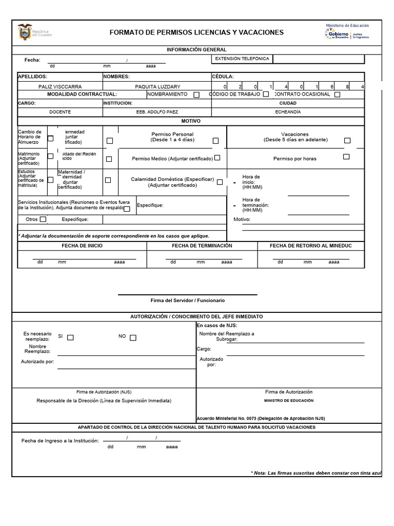 Copia de Formato - de - Permisos, - Licencias - y - Vacaciones ...
