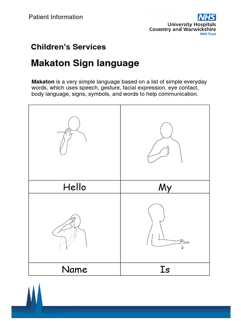 Makaton Sign Language | PDF