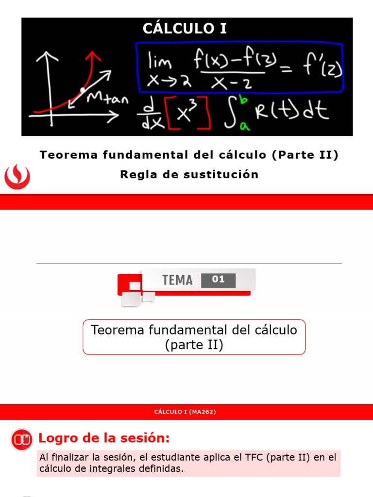 Teorema del Cálculo y Sustitución | PDF | Integral | Análisis matemático