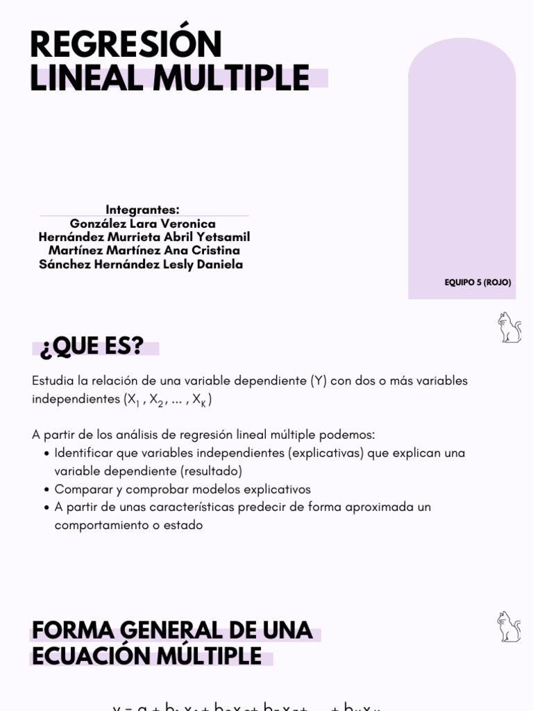 Regresión Lineal Multiple | PDF | Regresión lineal | Análisis de regresión