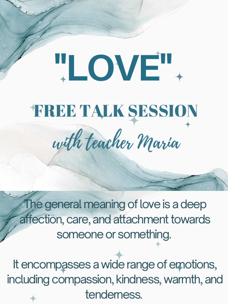 FREE TALK- LOVE | PDF | Love | Romance (Love)