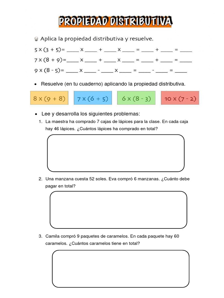 Aplicamos La Propiedad Distributiva | PDF