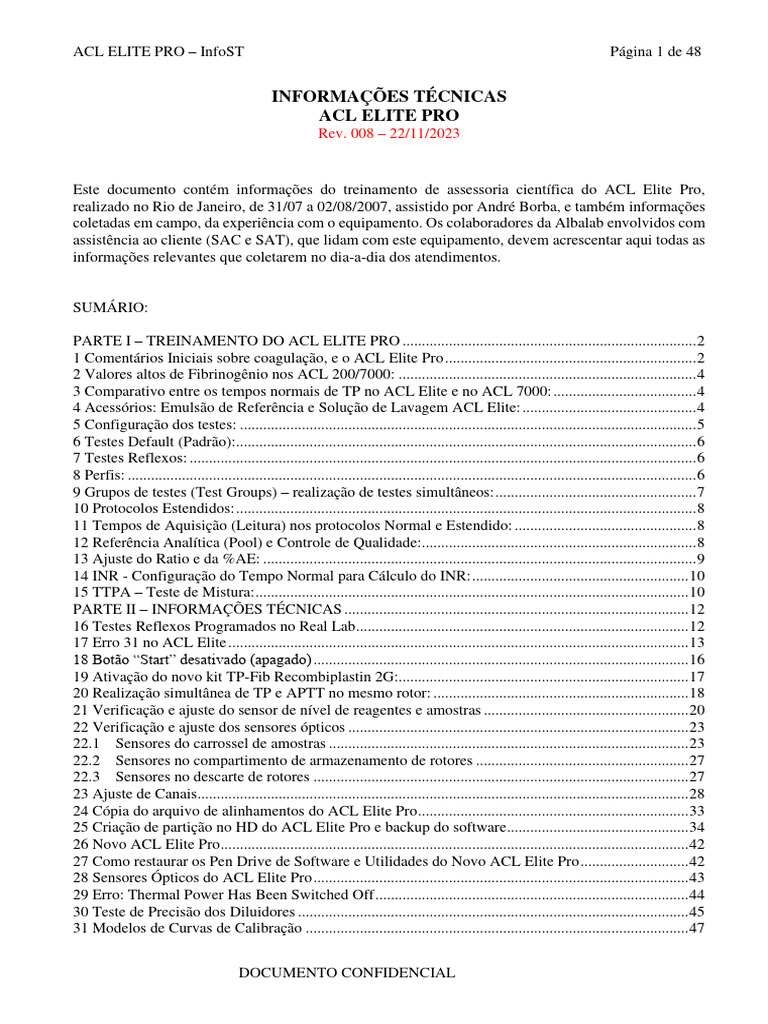 Treinamento ACL Elite Pro 2023 | PDF | Negócios | Computadores