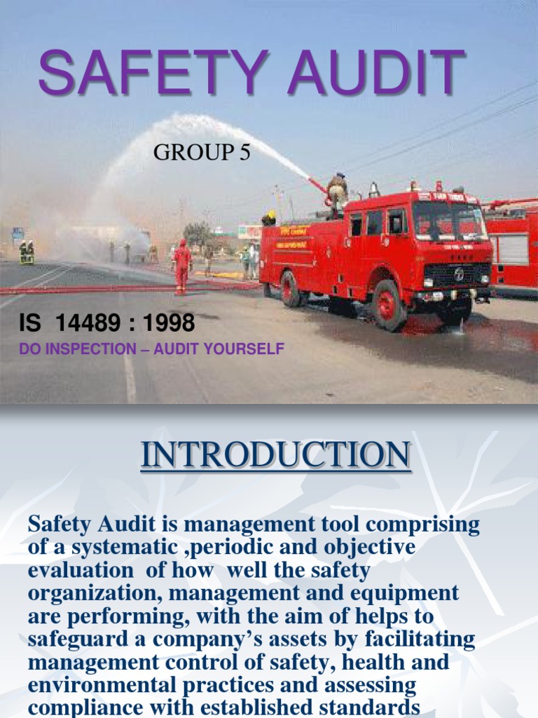 Safety Audit PPT Representation | PDF | Audit | Firefighting