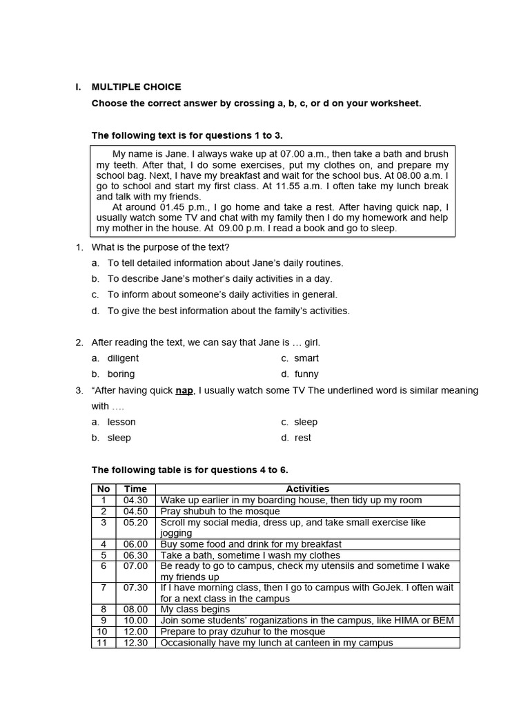 Tugas Kelas 7 Pdf Language Arts Discipline