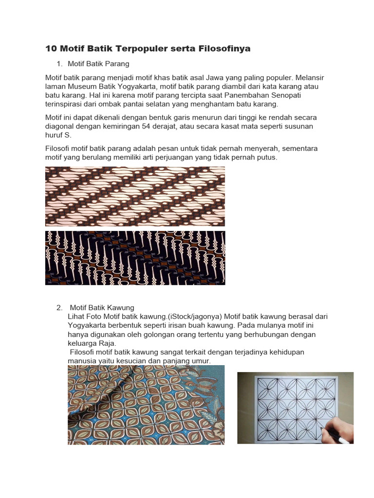 10 Motif Batik | PDF
