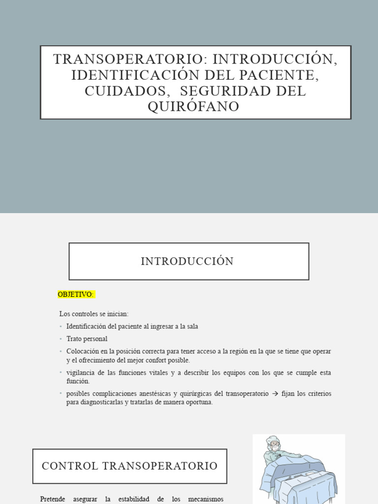 TRANSOPERATORIO | PDF | Cirugía | Enfermedades y trastornos