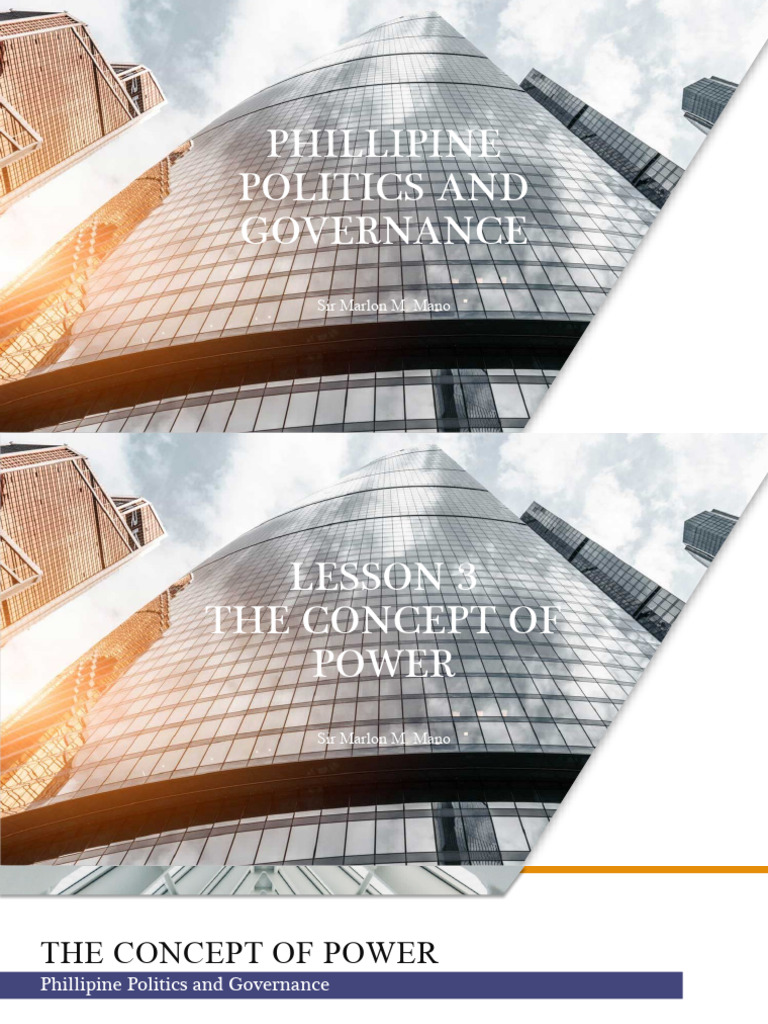 Lesson 3 Phillipine Politics and Governance | PDF | Power (Social And ...