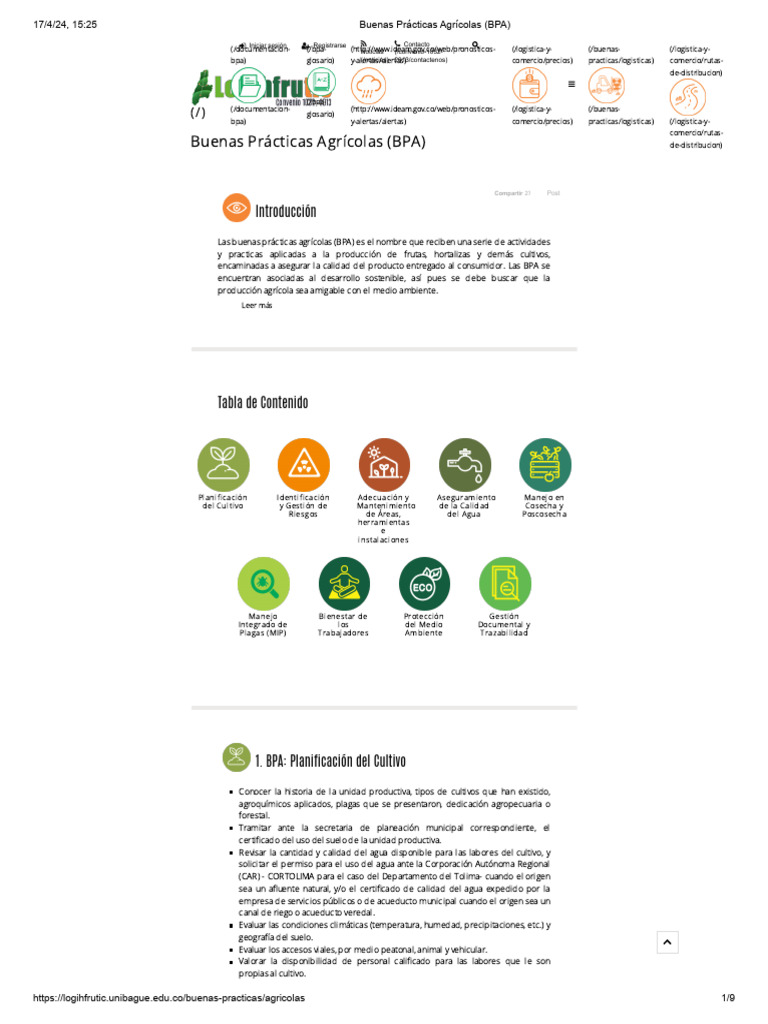 Buenas Prácticas Agrícolas (BPA) | PDF | Agua | Agricultura
