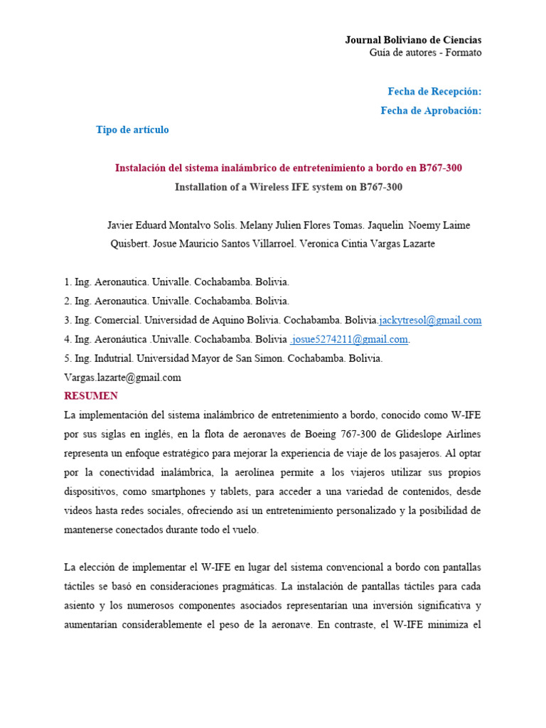 Installation of A Wireless IFE System On B767-300 | PDF | aerolíneas ...