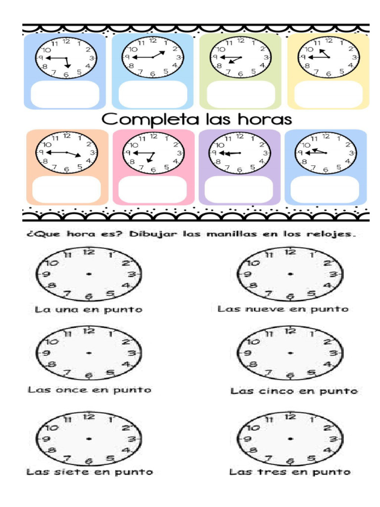 Ejercicios Reloj 3 | PDF