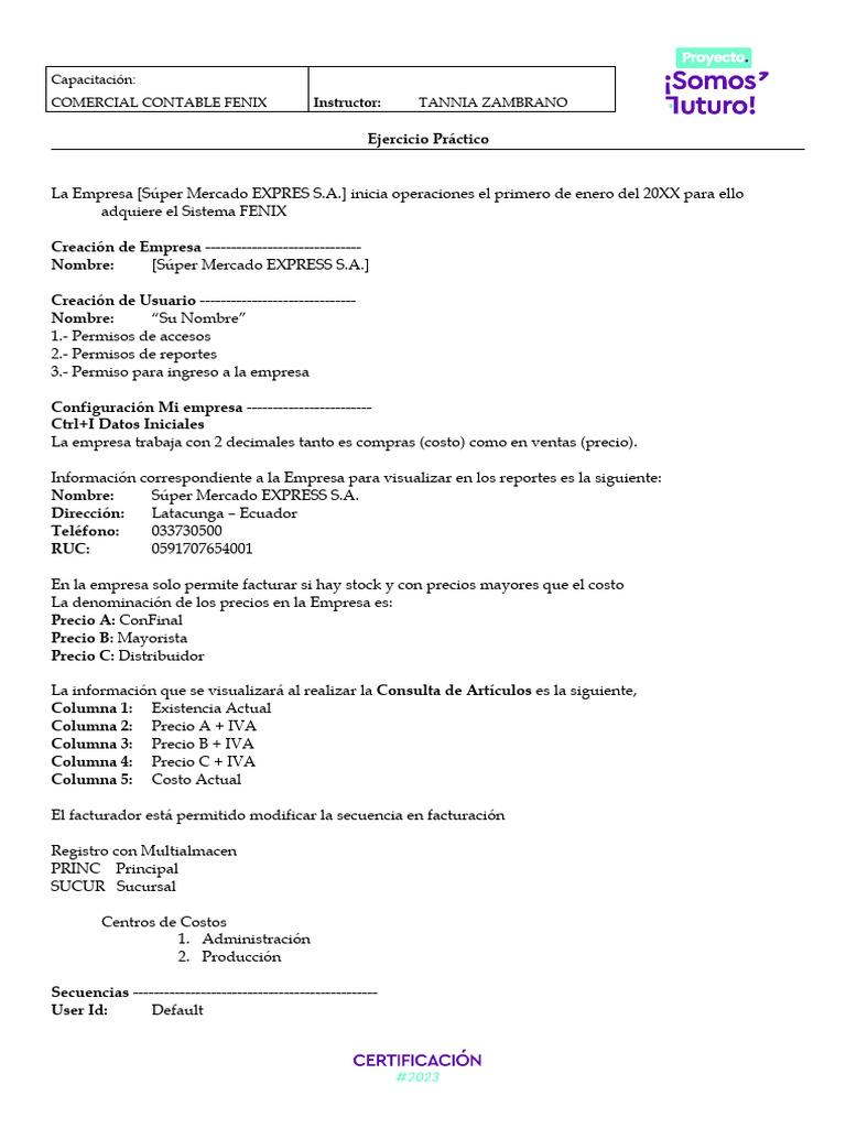 Ejercicio Práctico | PDF | Bancos | Cheque