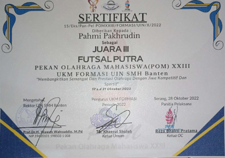 Sertifikat futsal-WPS Office | PDF