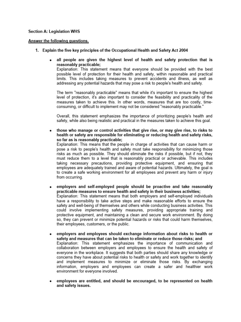 Assessment WHS | PDF | Occupational Safety And Health | Personal ...