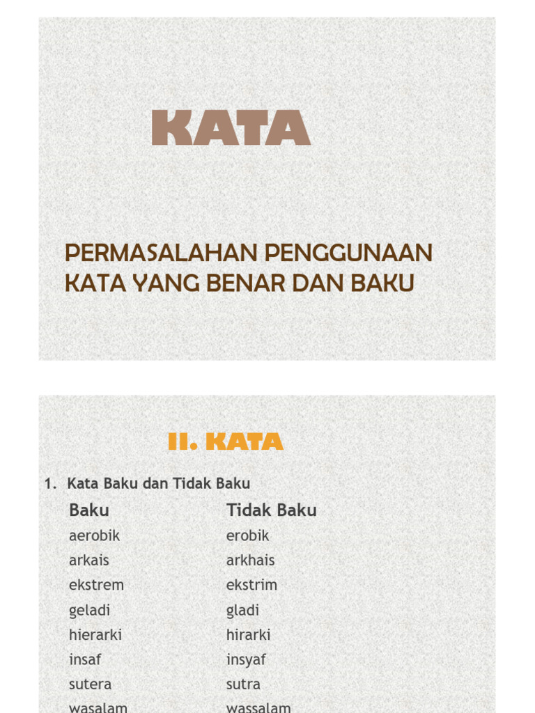 Penulisan Kata | PDF