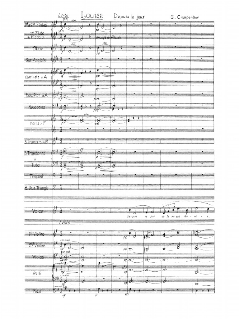 Charpentier-Louise-Depuis - Conductor Score | PDF