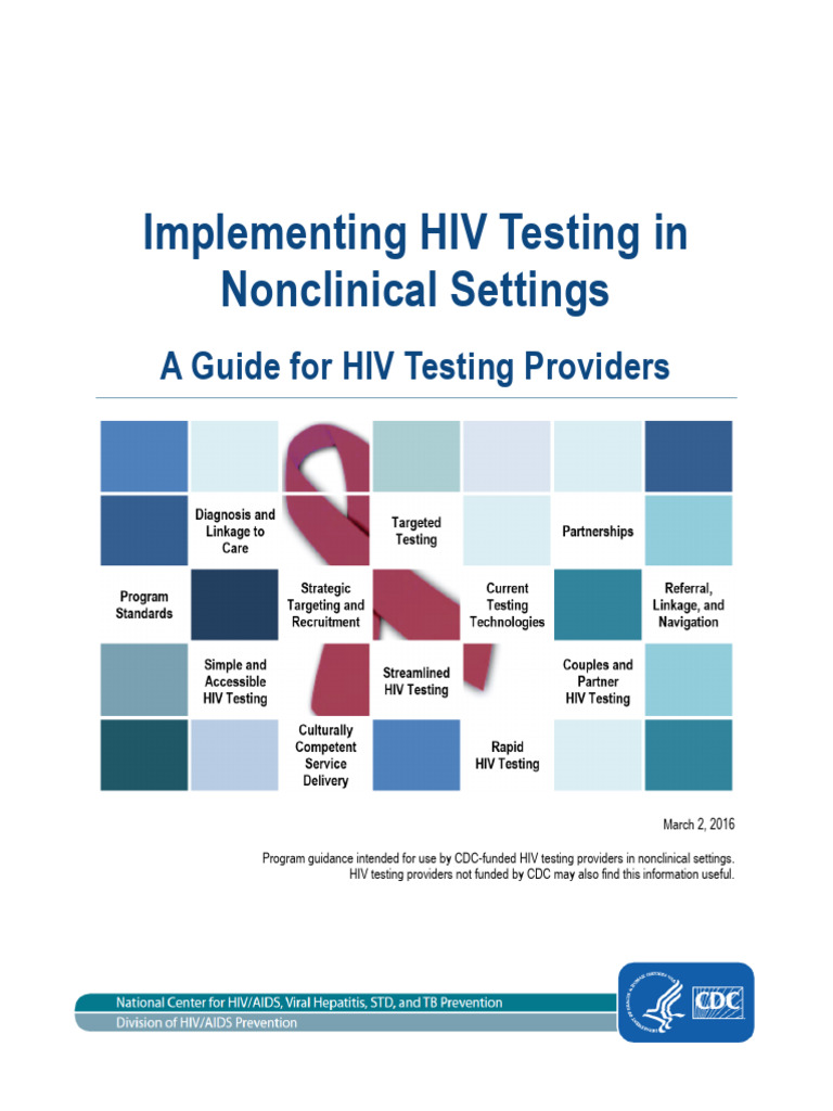 CDC Hiv Implementing Hiv Testing in Nonclinical Settings | PDF | Hiv ...