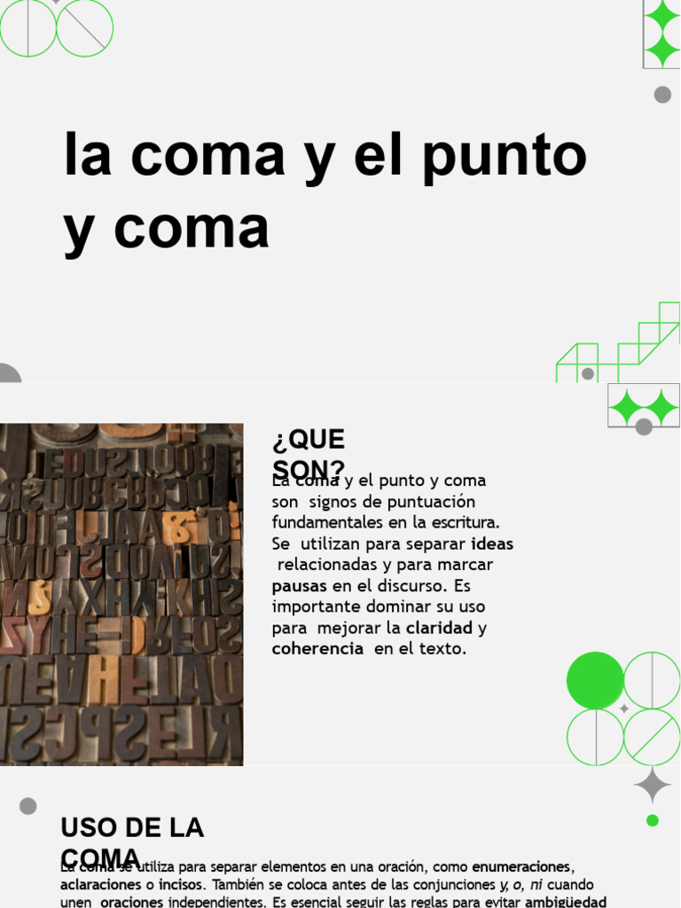 Slidesgo Uso Correcto de La Coma y El Punto y Coma 20240422235354uYmE | PDF