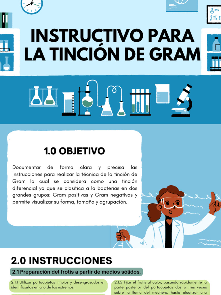 Guía Completa para Tinción de Gram | PDF | Tinción | Biología