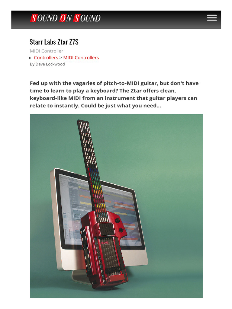 Starr Labs Ztar Z7S | PDF | Guitars | String Instruments
