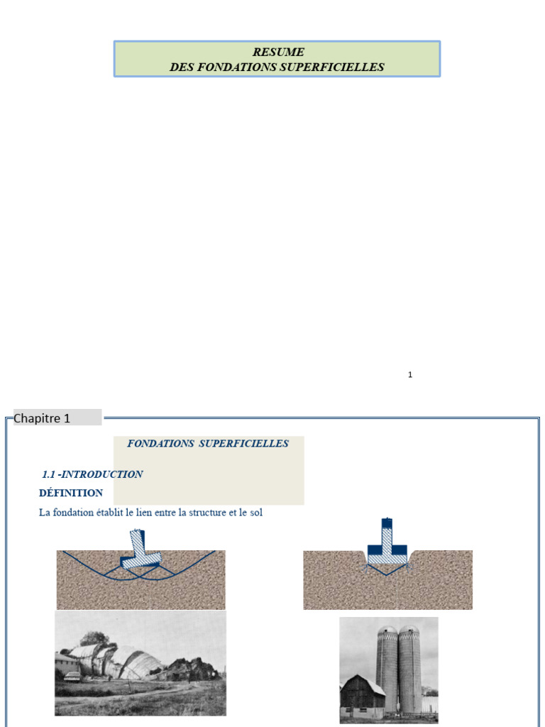 Fondations Superficielles et Semelles | PDF | Fondation (construction ...